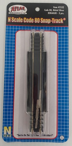 ATLAS MODEL RAILROAD N CODE 80 SNAP-TRACK #2532 3pc RERAILER | eBay
