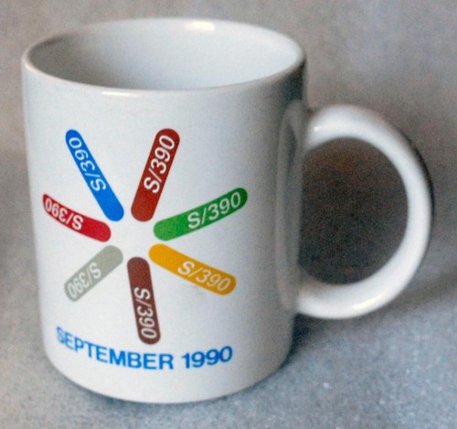 IBM S/390 September 1990 white mug with multicolor color design | eBay