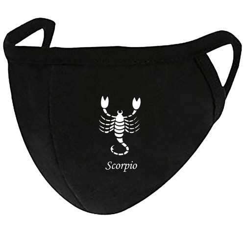 Zodiac Scorpio - Face Mask Cover Fashion 2 Layers + Pocket Custom Made ...
