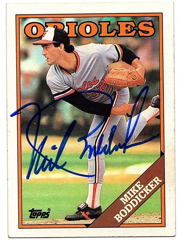 Mike Boddicker Autograph On A 1988 Topps - Baltimore Orioles | eBay