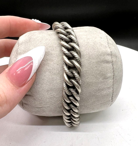 James Avery Sterling Silver Bold Twisted Link Cord Bracelet Men’s Heavy | eBay