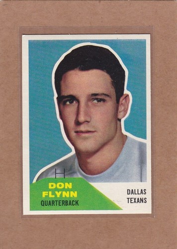 1960 FLEER FOOTBALL DON FLYNN ROOKIE #32 TEXANS EXMT/EXMT+ *A30517 | eBay