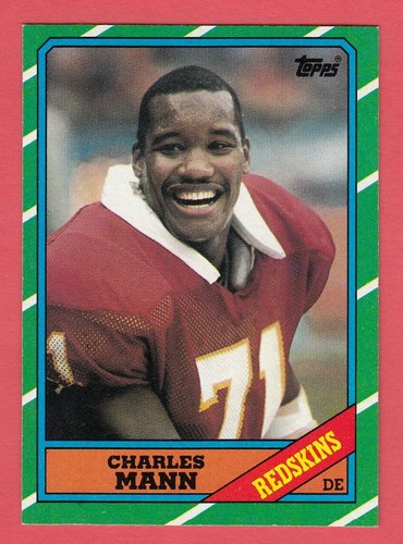 1986 Topps Football # 181 Charles Mann - Redskins - Box 734-288 | eBay