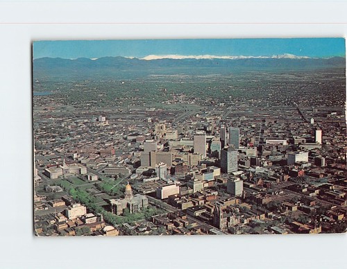 Postcard Aerial View Downtown Denver Colorado USA | eBay