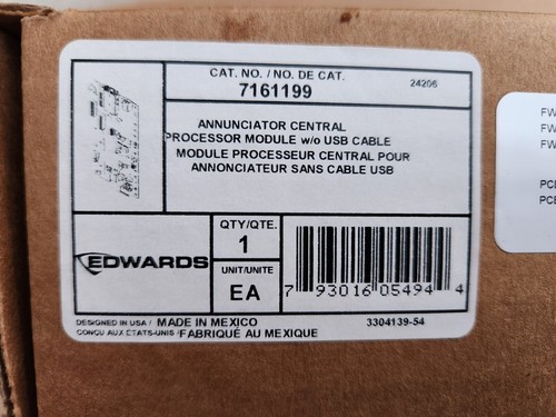 Edwards Annunciator Central Processor Module without USB cable 7161199 ...