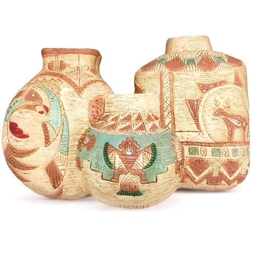 Frankies Designs Native American Adobe Pots Wall Hanging Southwest ...