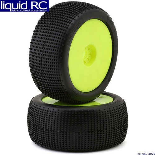 TZO Tires -TZT402US-Y 402 1/8 Truggy Pre-Glued Tire Set (Yellow) (2 ...