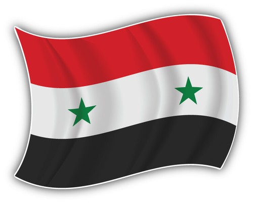 Syria Flag Waving Car Bumper Sticker Decal | eBay