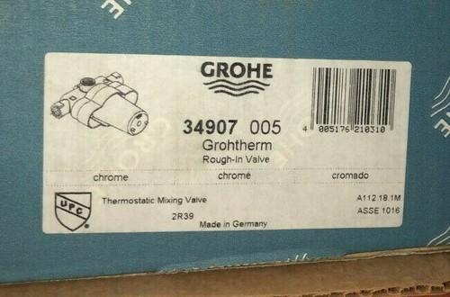 GROHE 1/2 Thermostatic Rough-in Valve in Chrome 34907000 for sale ...