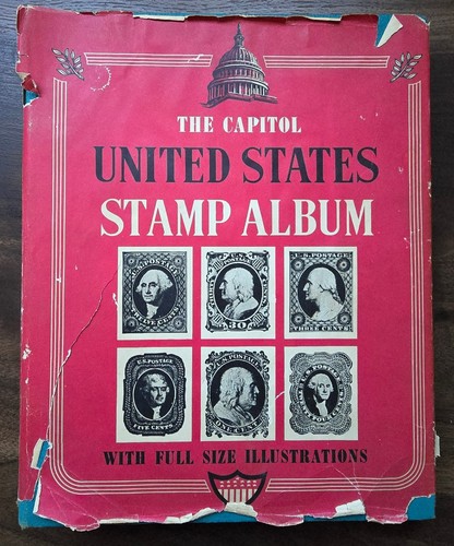 US Postage Stamp Collection in Vintage The Capitol United States Stamp ...
