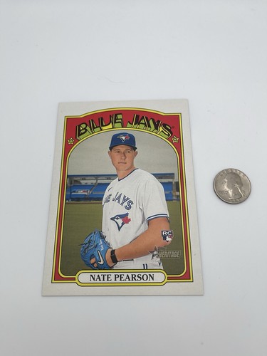 2021 Topps Heritage #OB-ARZ Nate Pearson Oversized Box Topper 3.75 X 5. ...