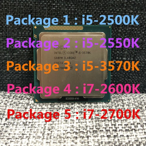 Intel Core i5-2500K i5-2550K i5-3570K i7-2600K i7-2700K i7-3770K CPU ...