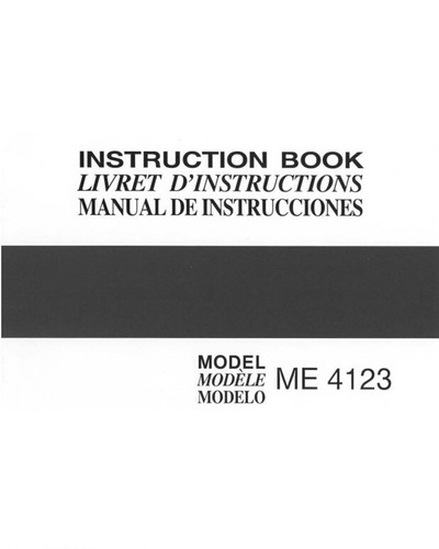 Janome ME 4123 Sewing Machine Quilting Instruction Manual | eBay