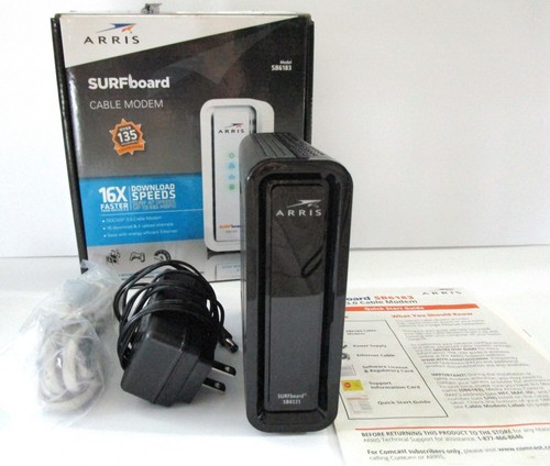 ARRIS SB6183 Surfboard 16x4 DOCSIS 3.0 Cable Modem - Black | eBay