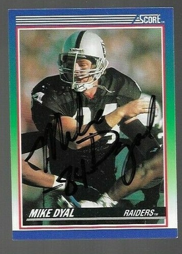 1990 Score MIKE DYAL Signed Card autograph RAIDERS TEXAS a&i | eBay