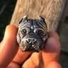 Vintage Pitbull Pit Bull Dog 316L Stainless Steel Mens Biker Rocker ...