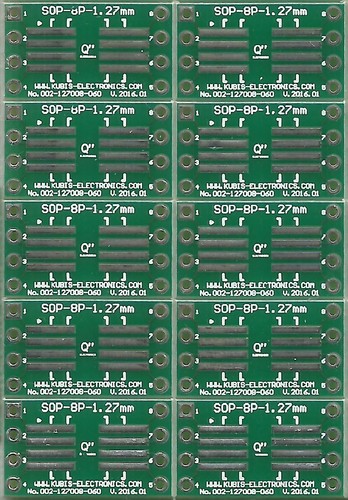 SO8, SOP8, SOIC8, DMP8, MFP8, VSOP8 1.27mm(0.05") to DIP 0.6" - 10 PCS ...
