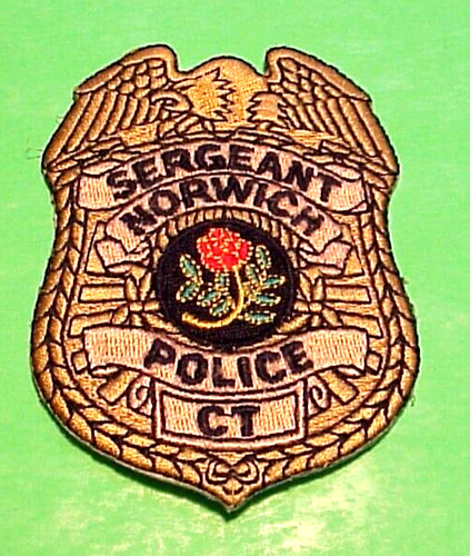 NORWICH CONNECTICUT CT 3 1/2" SERGEANT ( GOLD/BLACK ) POLICE PATCH | eBay