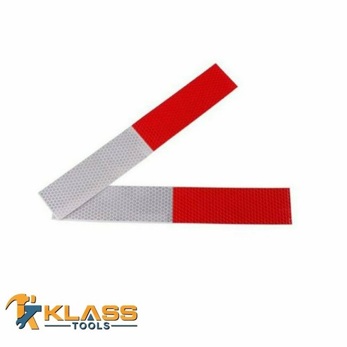 2" x 12" Red & White Waterproof Reflective Strips Truck DOT Safety ...