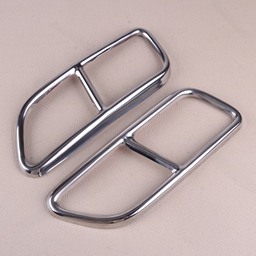 2x Stainless Steel Exhaust Pipe Cover Trim Fit For Volvo S60 V60 2014 ...
