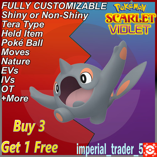 Pokémon Scarlet and Violet Shiny Cetoddle W/ Best 6IV Customizable | eBay