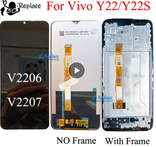 For Vivo Y22 V2207 Y22S LCD Display Touch Screen Digiziter Assembly ...