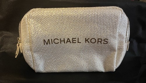 MICHAEL KORS GOLD COSMETIC BAG With Dust Bag NEW in Original Packaging ...