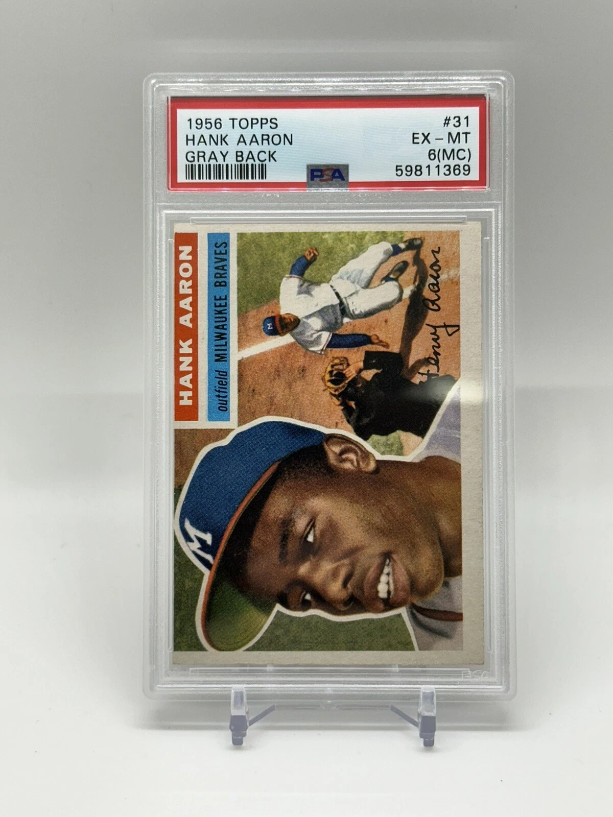 Hank Aaron 1956 Topps #31 Gray Back Price Guide - Sports Card Investor
