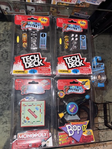 Worlds Smallest Toy Set - 4 Sets - With Bonus - Tech deck - Monopoly ...