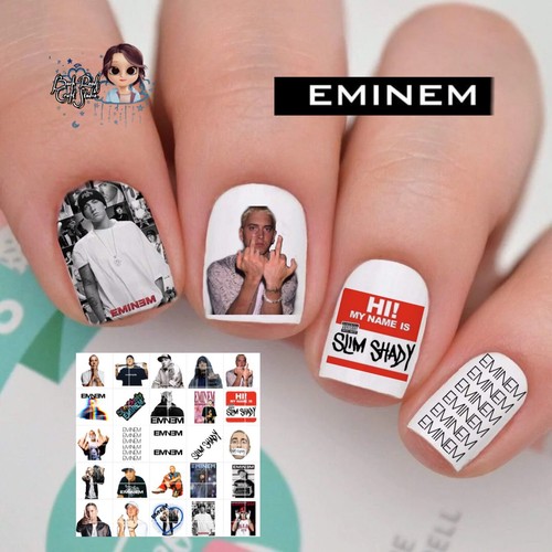 Eminem Rapper Waterslide Nail Decals Set Of 50 Instructions & Bonus | eBay