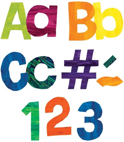 World of Eric Carle 219 Colorful Bulletin Board Letters for Classroom ...