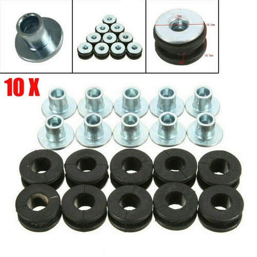10X Motorcycle Parts Fairing Panel Rubber Grommet Bolt Shockproof ...