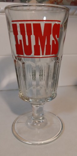 Vintage Lums Restaurant Large Sundae Milkshake / Beer Glass 1970's-80's ...
