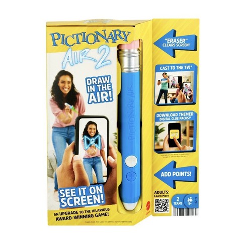 Pictionary Air 2 Family Game for Kids & Adults with Upgraded Light Pen ...