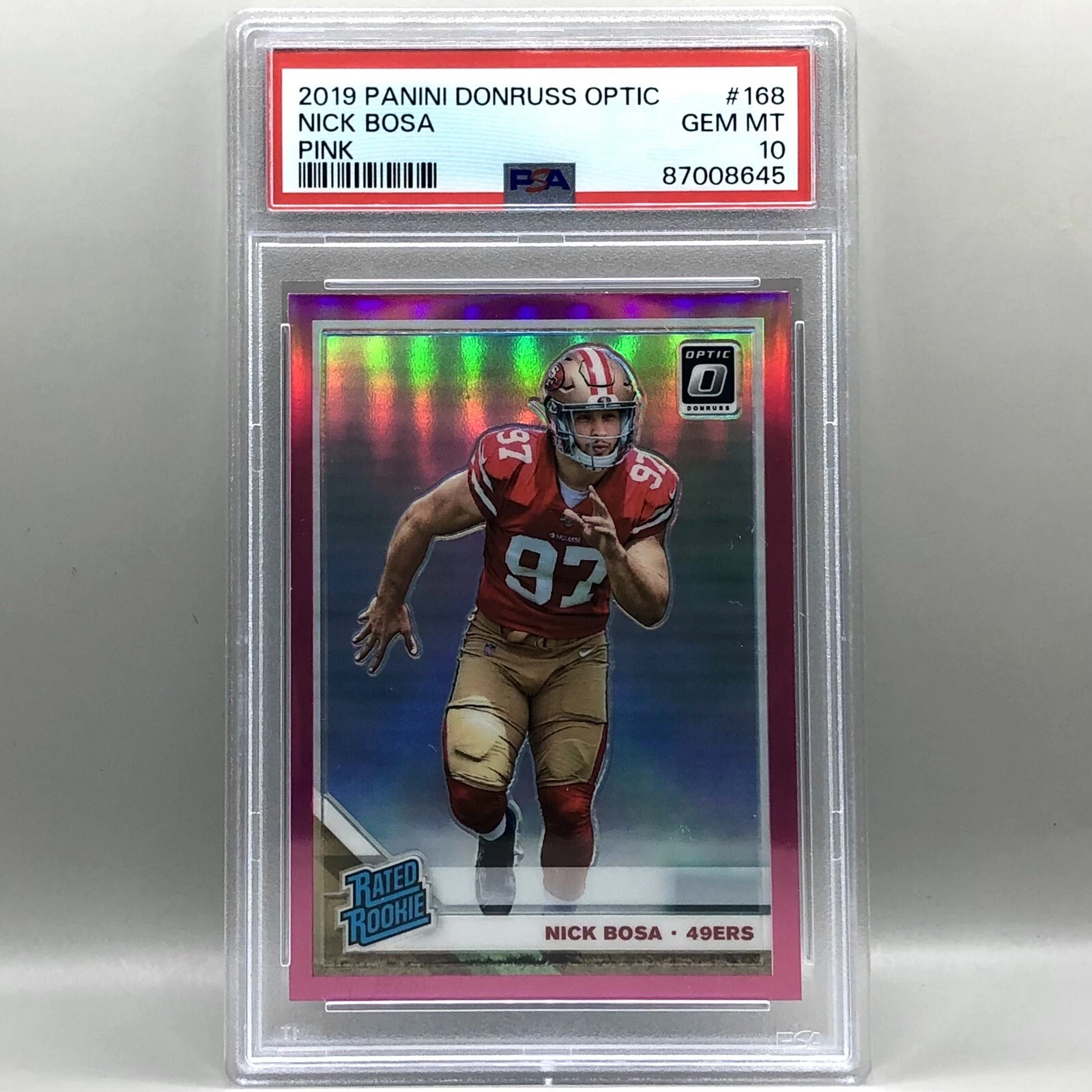 Nick Bosa 2019 Optic #168 Pink Price Guide - Sports Card Investor