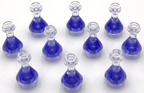 Lego 10 New Minifigure Utensil Bottles Erlenmeyer Flasks w/ Purple ...