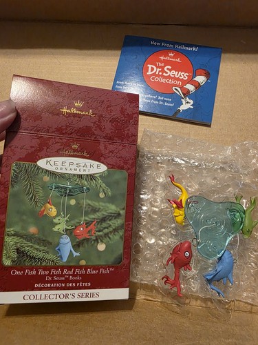 Dr. Seuss One Fish Two Fish Red Fish Blue Fish Hallmark Ornament 2000 ...