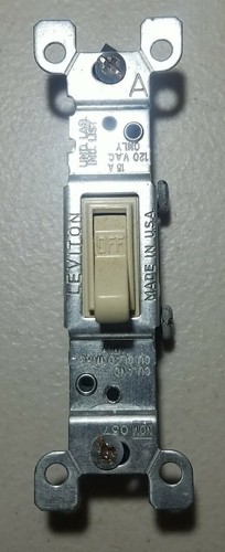 Leviton Ivory Framed Toggle Wall Light Switches Single Pole 15A 120V | eBay