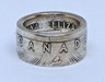 CANADA COIN RING MADE FROM SILVER CANADIAN HALF DOLLAR (50 cents) SIZE ...