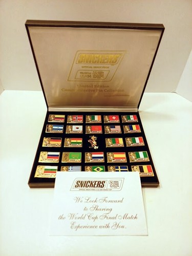 Snickers World Cup Soccer LTD. Edition Commemorative Pin Set of 25 NIB ...