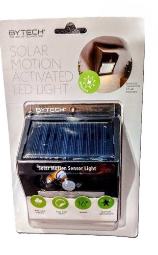 Bytech Solar Motion Activated LED Sensor Light | eBay