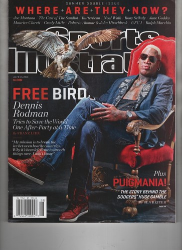 DENNIS RODMAN SPORTS ILLUSTRATED MAGAZINE JULY 8 2013 NO LABEL SLIGHT ...