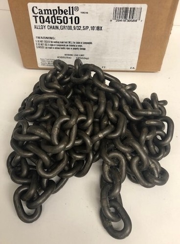Campbell T0405010 Alloy Chain, GR100, 9/32, S/P, 10'/BX | eBay