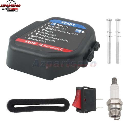 Air Filter Cleaner & Cover & Spark Plug Kit For MTD Murray M2510 M2500 ...